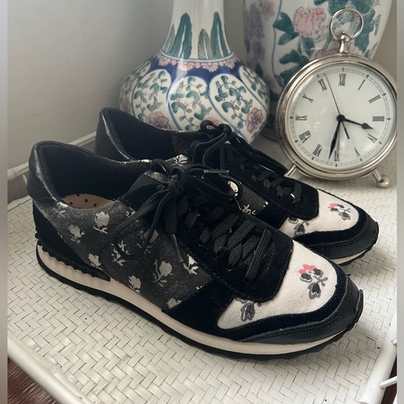 Coach | Shoes | Coach Moonlight Black And Ivory Sneakers | Poshmark